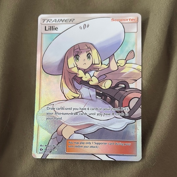 Pokemon | Other | Pokemon Trainer Card Lillie With White And Yellow ...